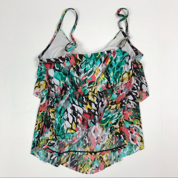 Aqua Green | Swim | Aqua Green Reptile Multicolor Layered Tankini Top ...